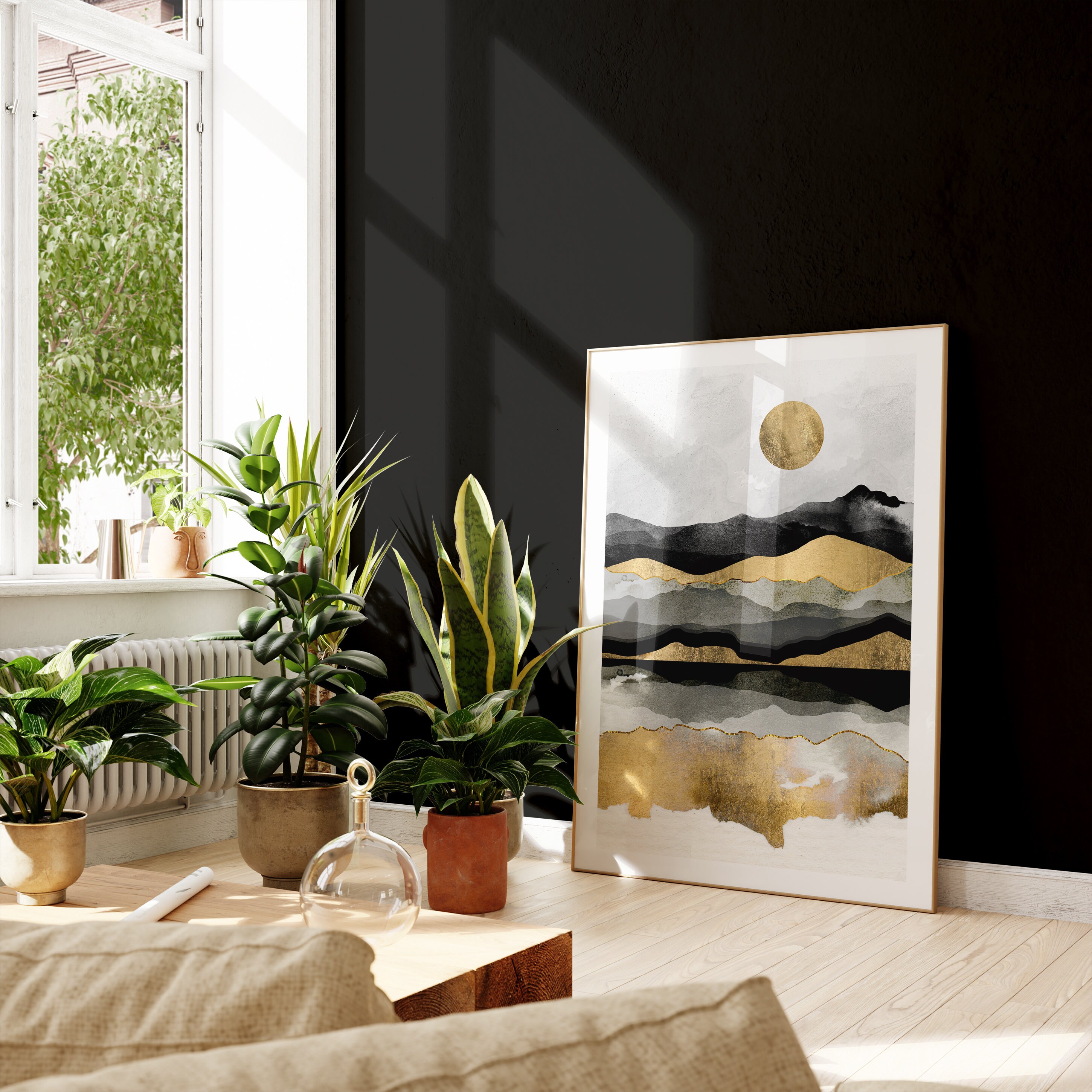 Contemporary Reflection Art Poster Minimalistic Home Decor - Etsy