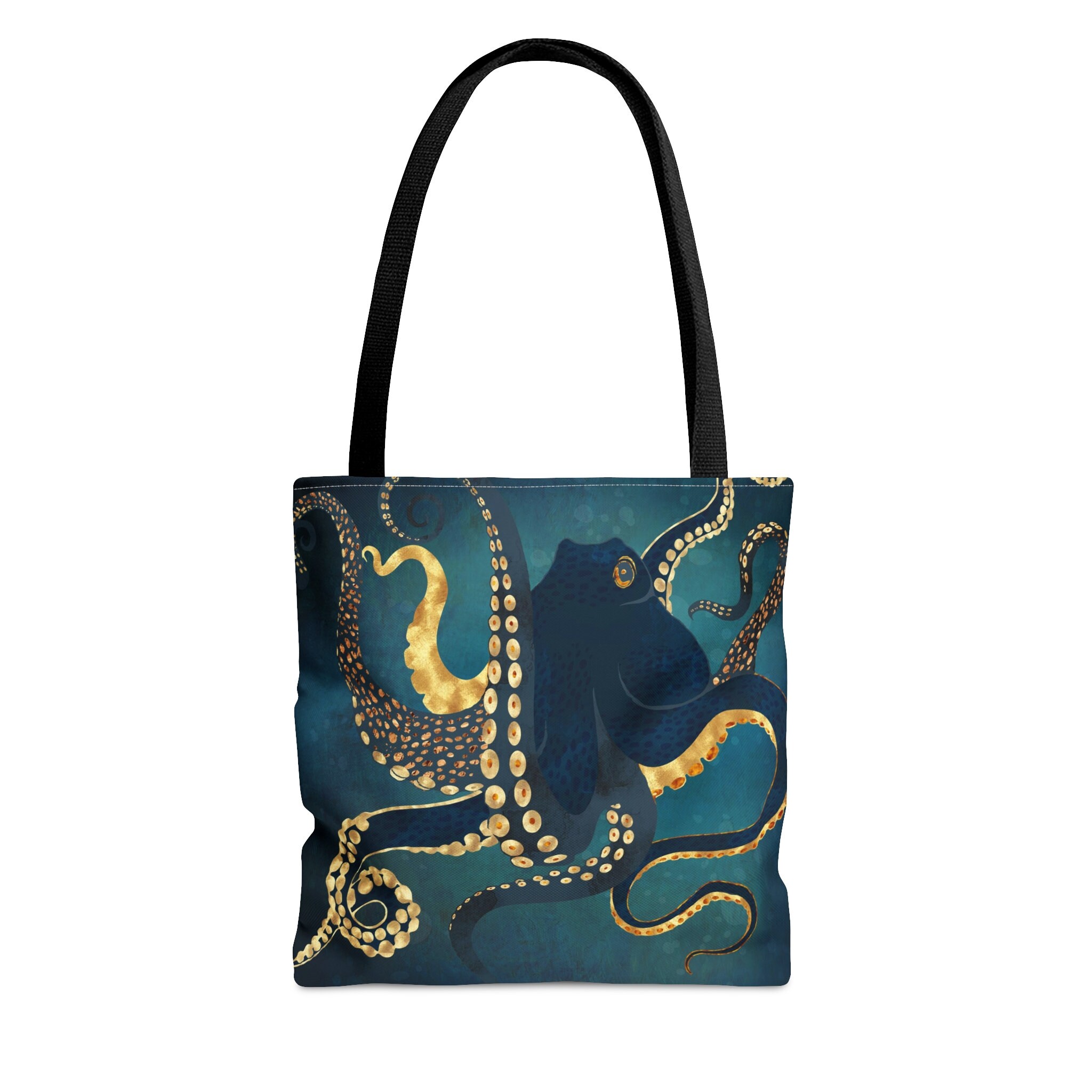 Octopus Tote Bag, Abstract Ocean Octopus Bag, Artsy Metallic Octopus ...