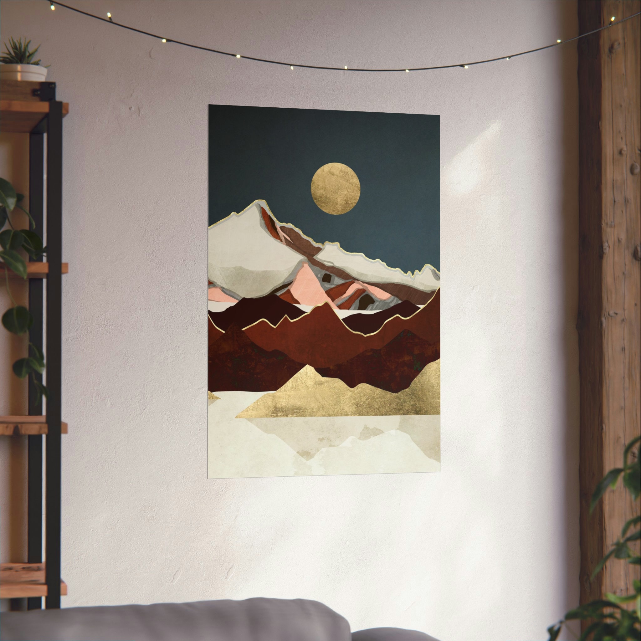 Abstract Mountain Landscape Art Print Modern Landscape Wall - Etsy
