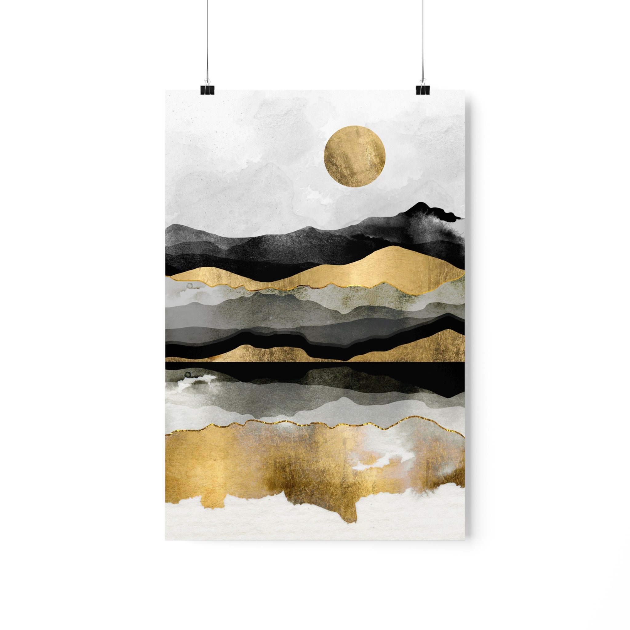 Contemporary Reflection Art Poster Minimalistic Home Decor - Etsy