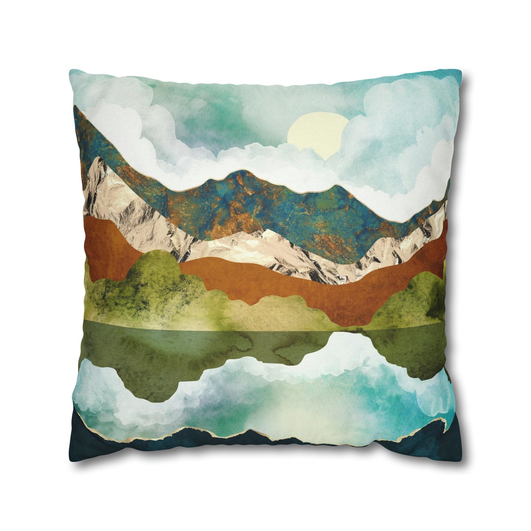 Abstract Nature Pillow Cover, Decorative Throw Pillow Cover, "spring ...