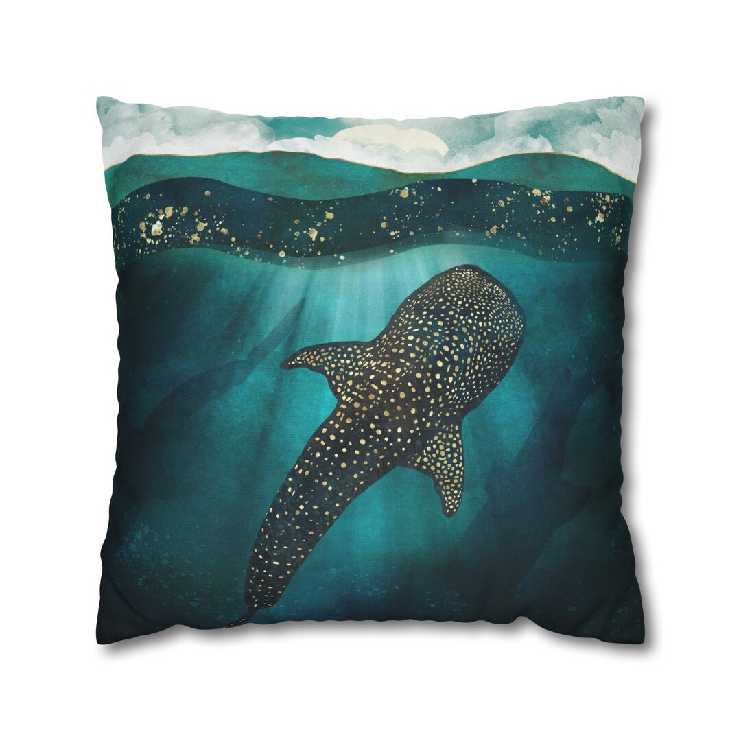 Whale Shark Pillow Cover: Abstract Ocean Art Throw Pillow - Etsy