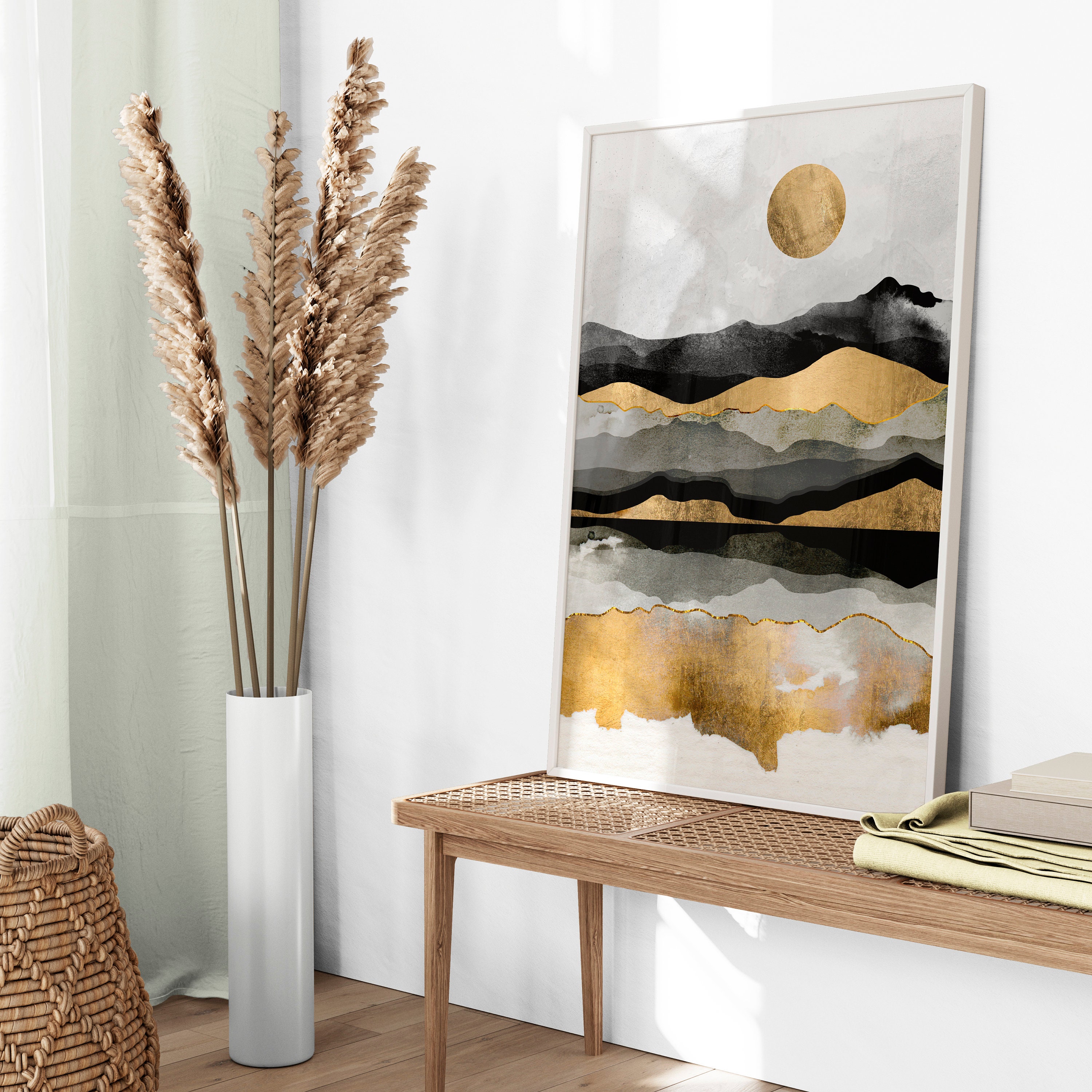 Contemporary Reflection Art Poster Minimalistic Home Decor - Etsy