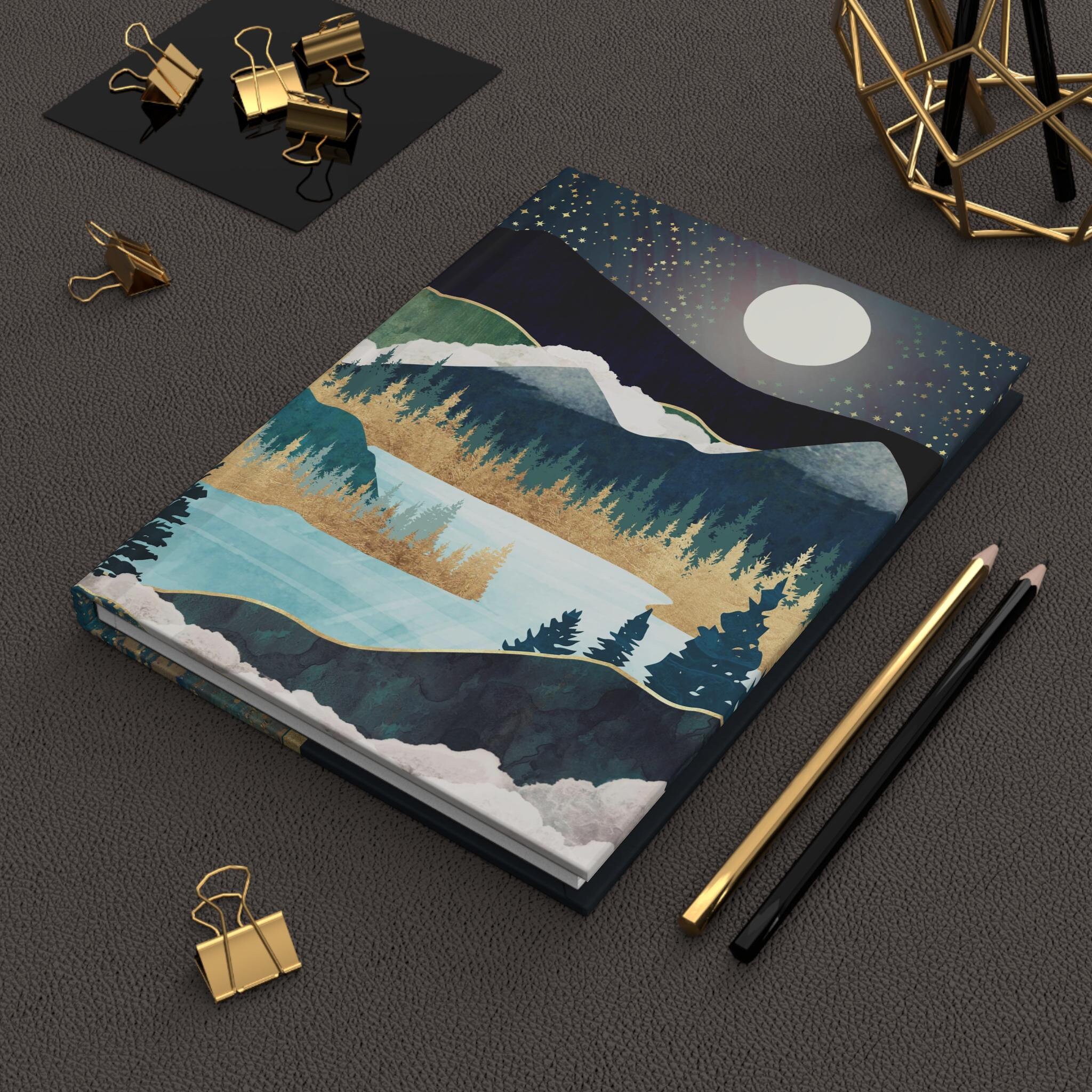 Moonlit Mountain Journal: Star Lake Art Notebook - Etsy