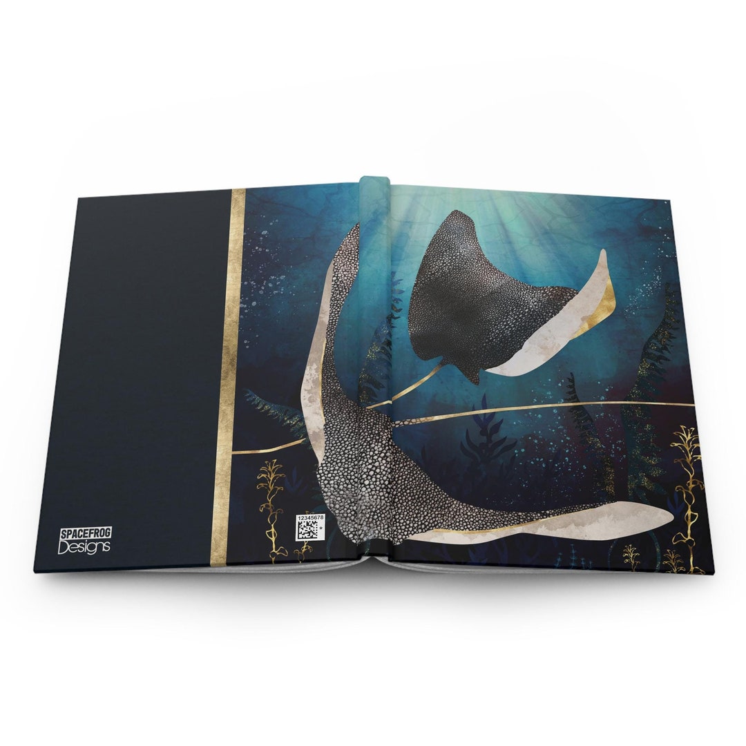 Underwater Ocean Adventure Notebook - Manta Ray Journal Cover ...