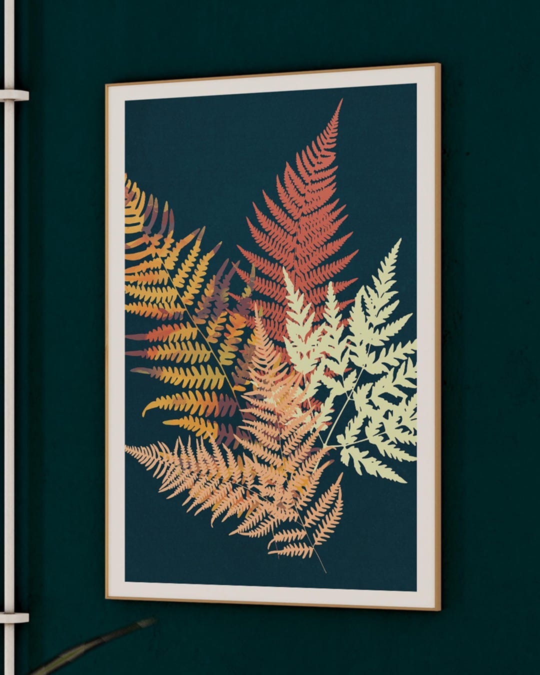 Autumn Fern Art Print: Abstract Botanical Wall Art by Spacefrog Designs ...