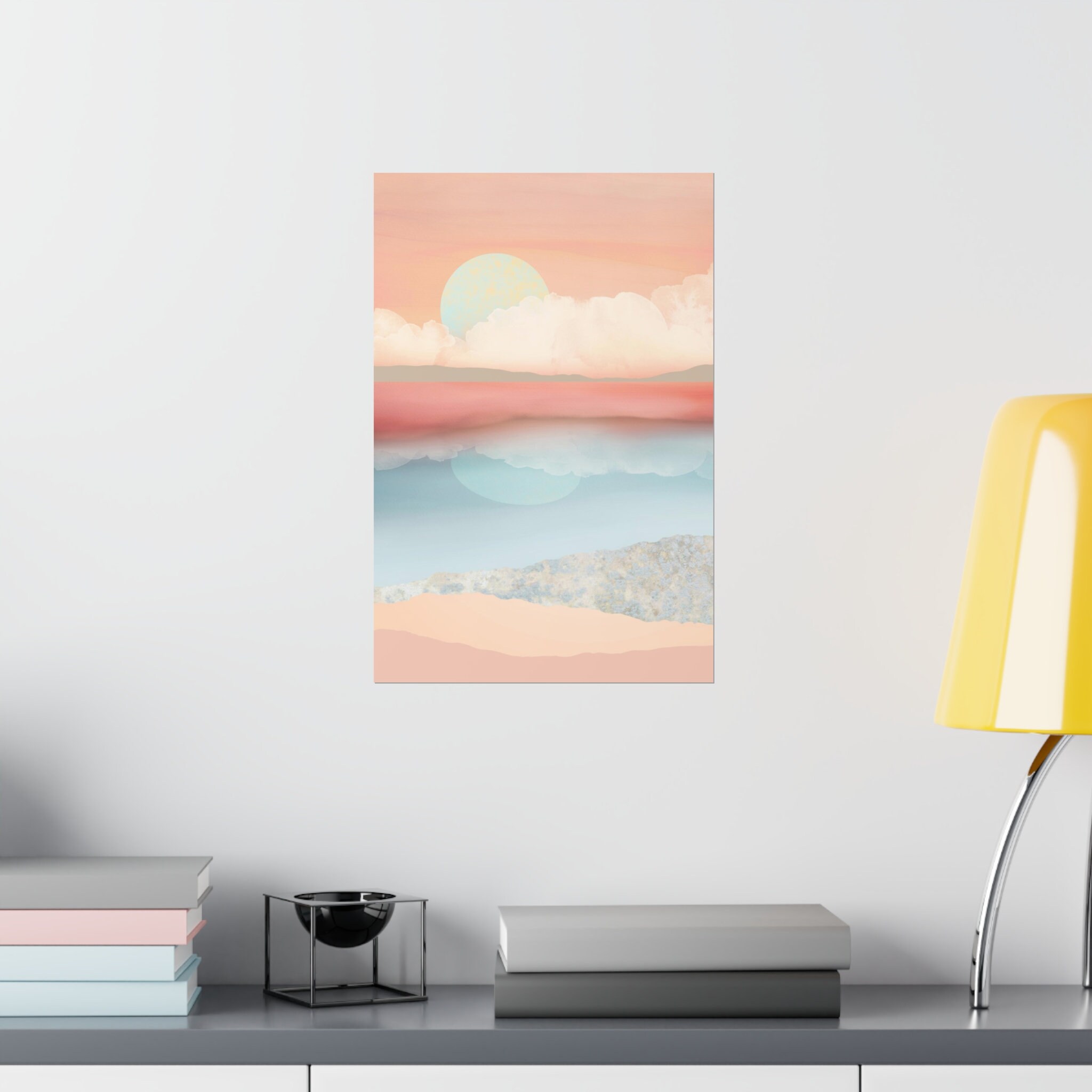 Abstract Ocean Beach Art Print Minimalistic Beach House or - Etsy