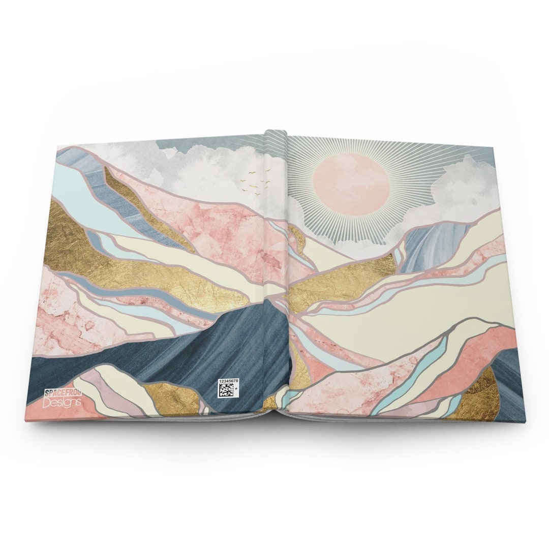 Elegant Mountain Landscape Journal - Artistic Pastel Hardcover Notebook ...