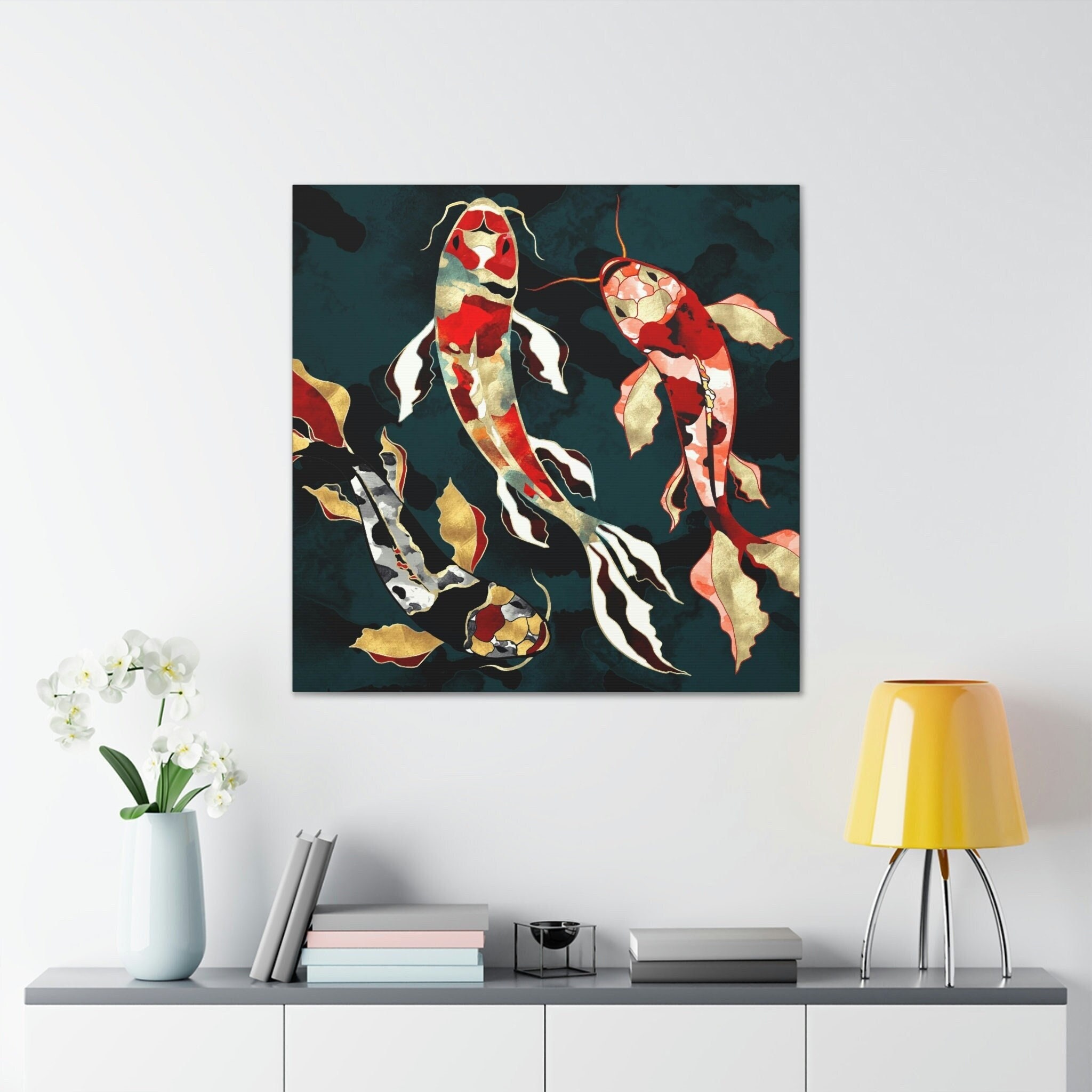 Metallic Koi by Spacefrog Designs, Abstract Koi Art, Abstract Fish Art ...