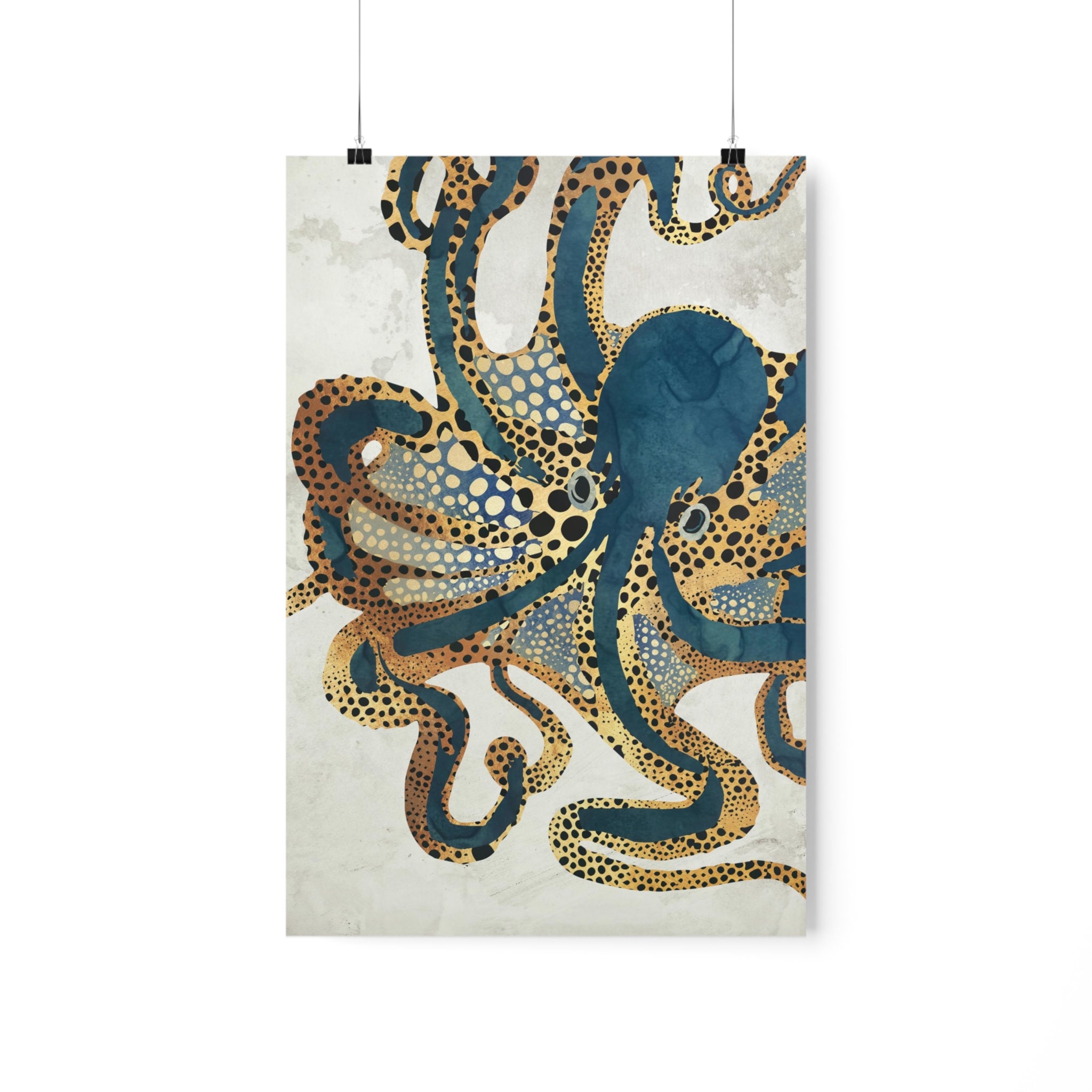 Abstract Octopus Art Poster Underwater Dream VI by Spacefrog - Etsy