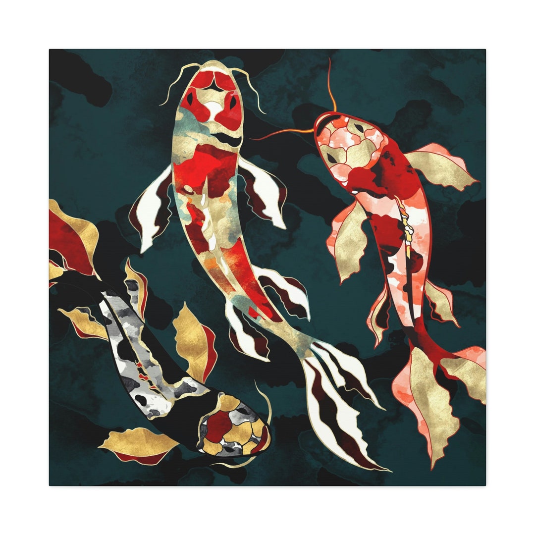 Metallic Koi by Spacefrog Designs, Abstract Koi Art, Abstract Fish Art ...