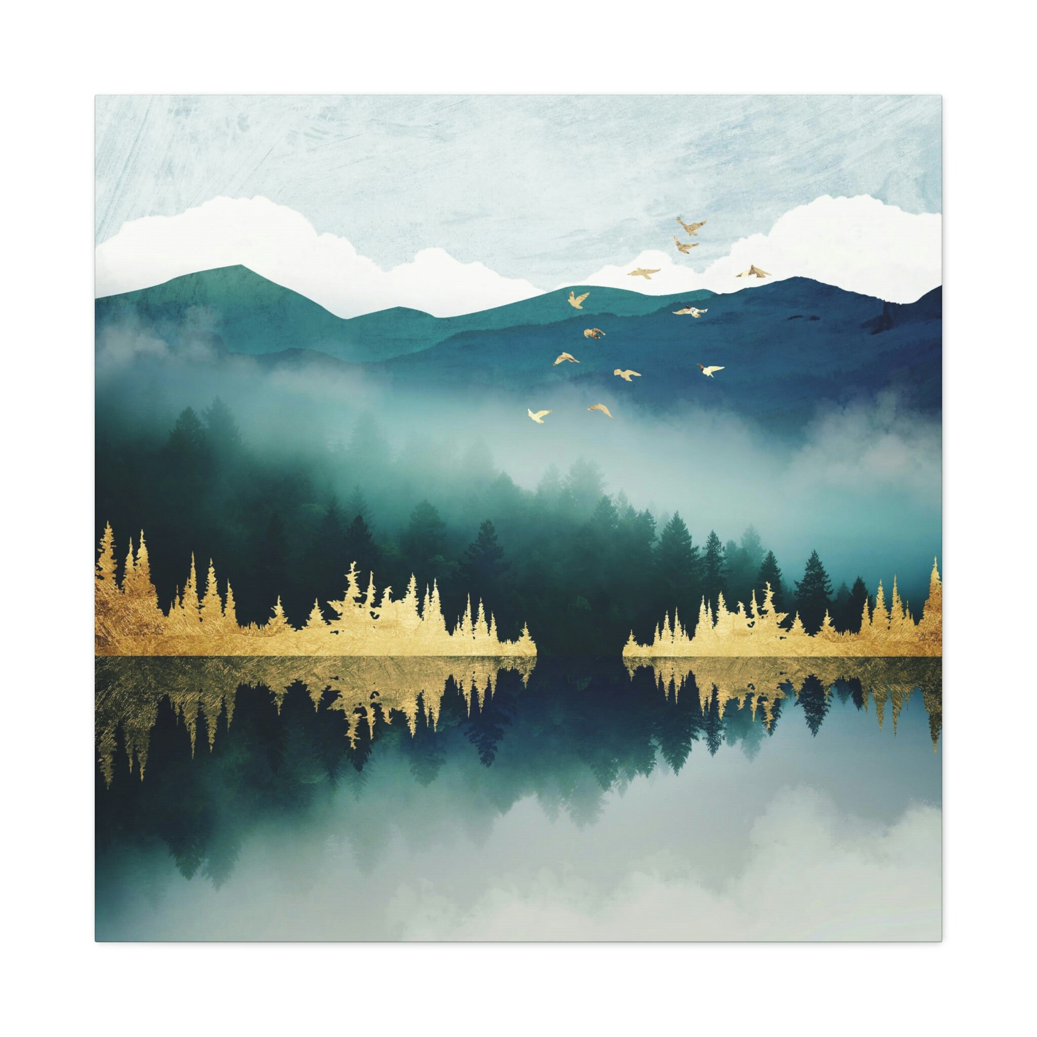 Mist Reflection by Spacefrog Designs, Abstract Landscape Art, Landscape ...