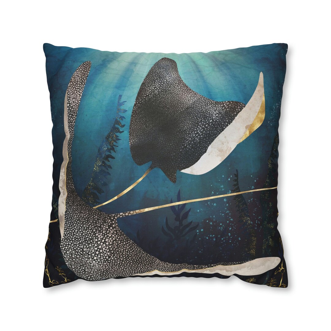 Metallic Stingray Pillow Cover by Spacefrog Designs, Stingray Pillow ...