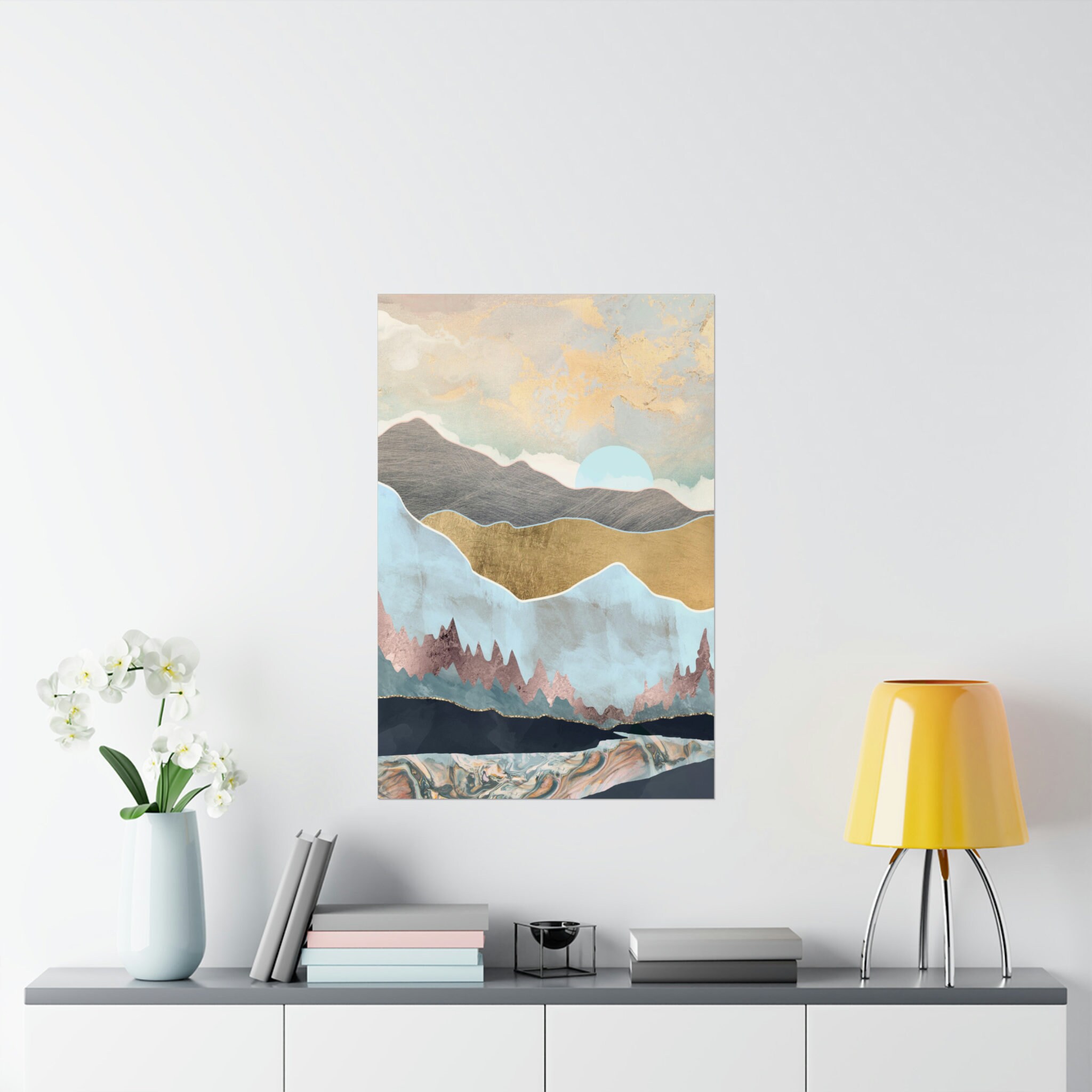 Modern Contemporary Landscape Art Print, Abstract Nature Scene Poster ...