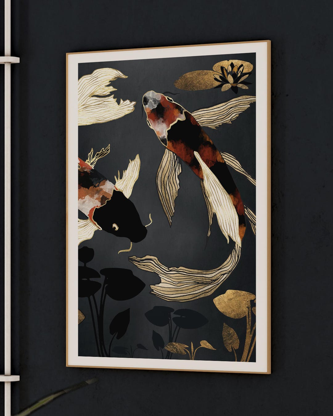 Vibrant Koi Wall Art - Abstract Koi Fish Poster, Colorful Underwater ...