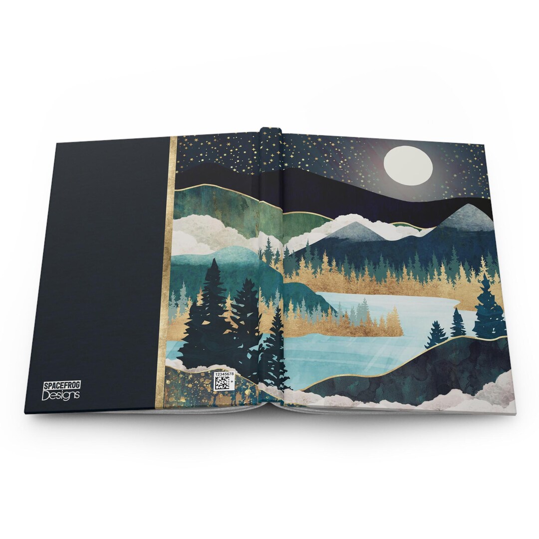 Moonlit Mountain Journal: Star Lake Art Notebook - Etsy