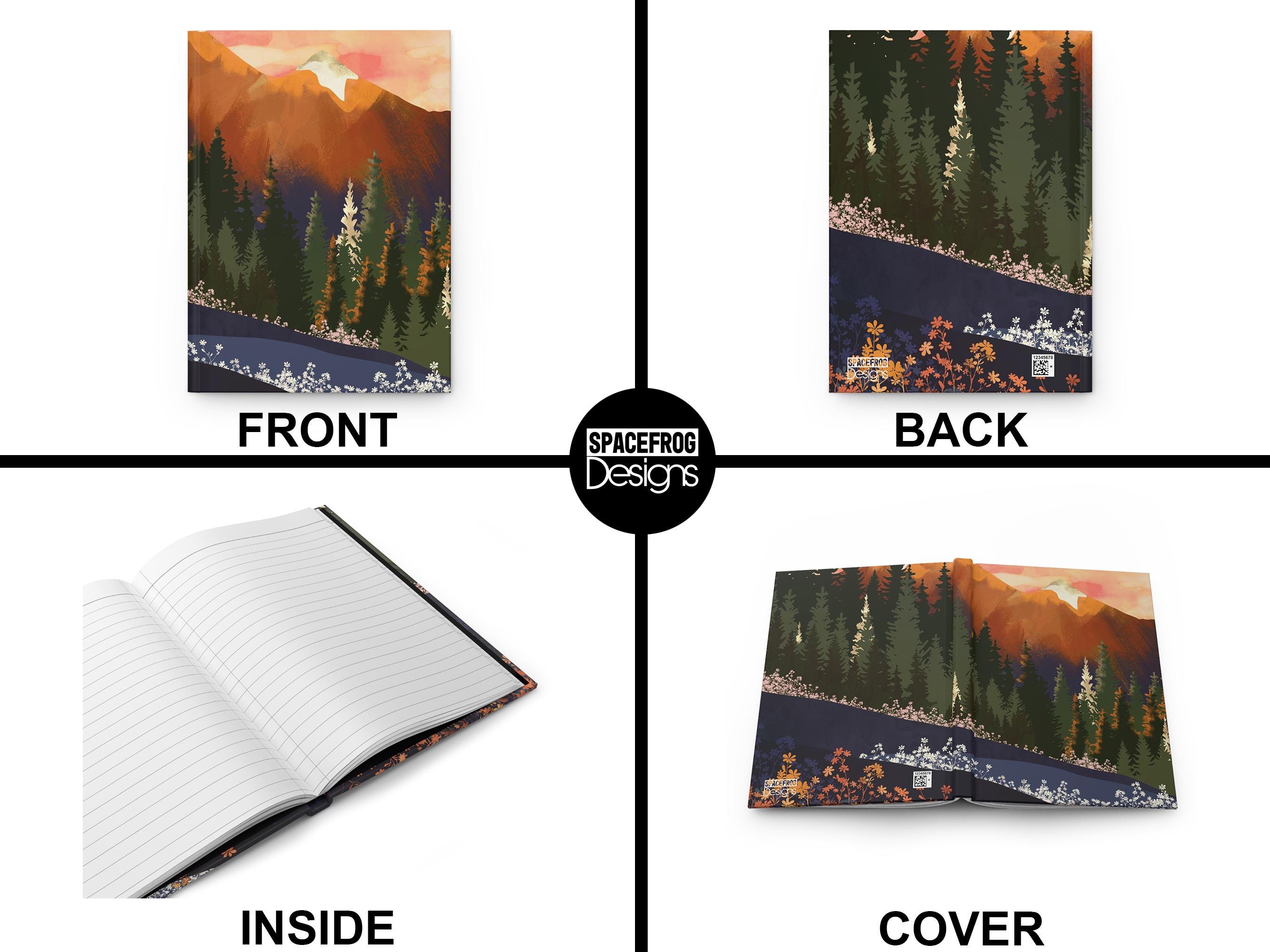 Fall Mountain Sunset Journal: Illustrated Forest Hardcover Notebook - Etsy