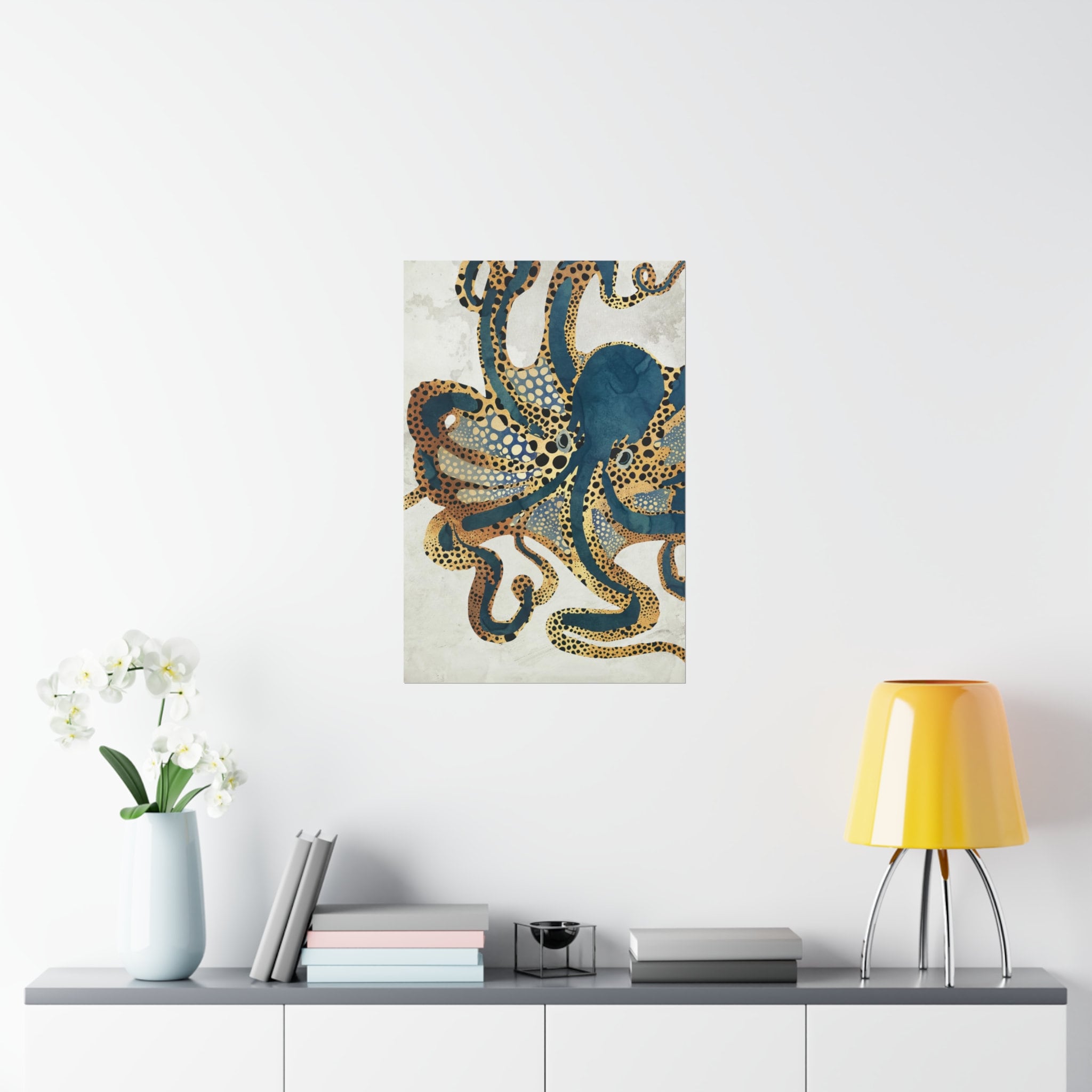 Abstract Octopus Art Poster Underwater Dream VI by Spacefrog - Etsy