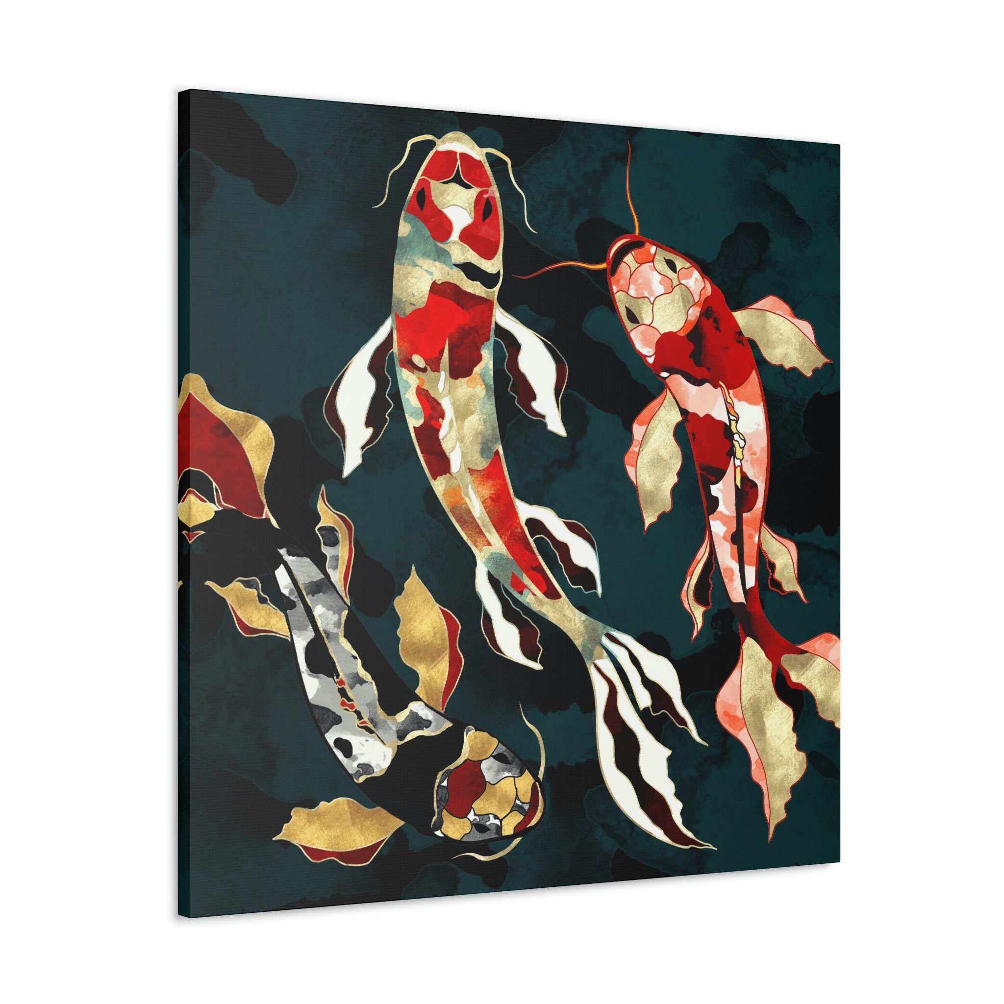 Metallic Koi by Spacefrog Designs, Abstract Koi Art, Abstract Fish Art ...