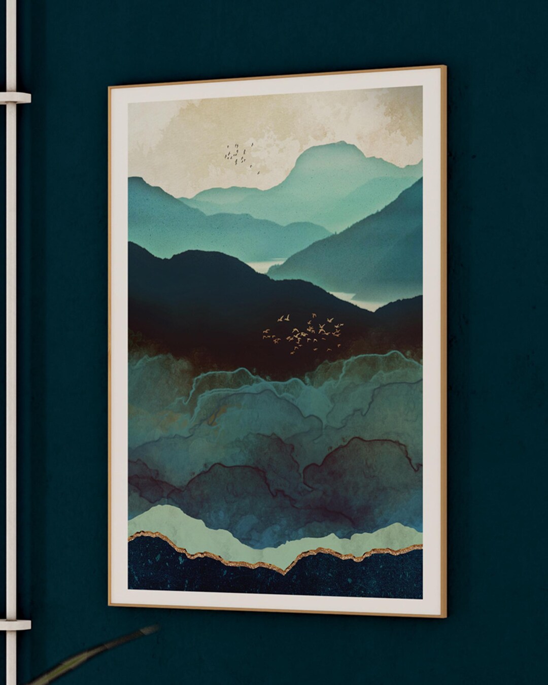 Blue Ridge Mountains Art, Indigo Mountain Wall Decor by Spacefrog ...