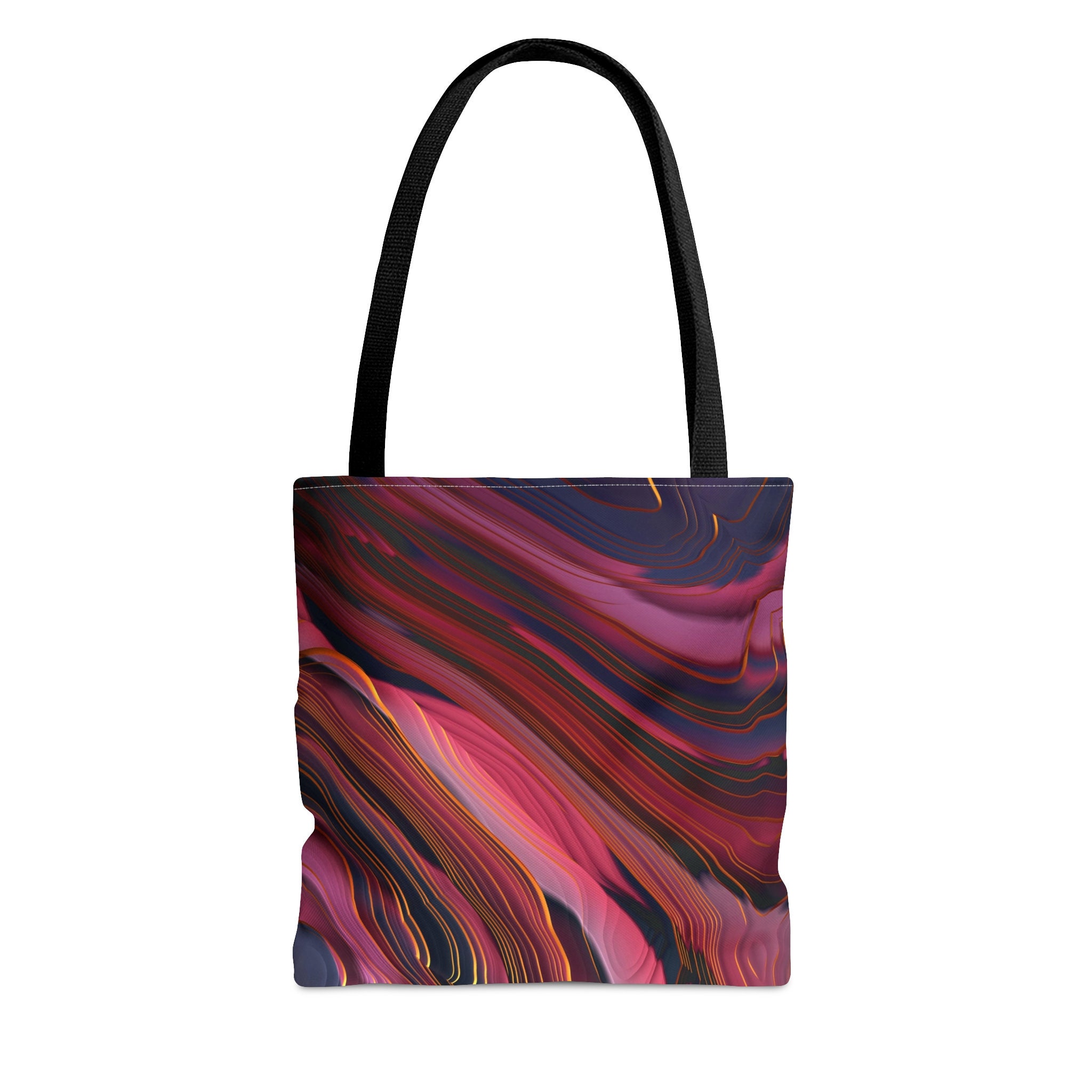 Modern Abstract Tote Bag, Bright Modern Bag, Artsy Contour Tote ...