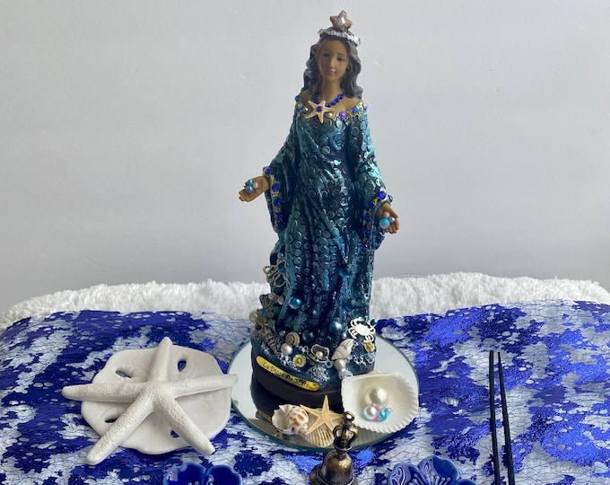 Yemaya Statue Altar Set| Orisha Yemaya Statue Altar Set| Altart Para ...