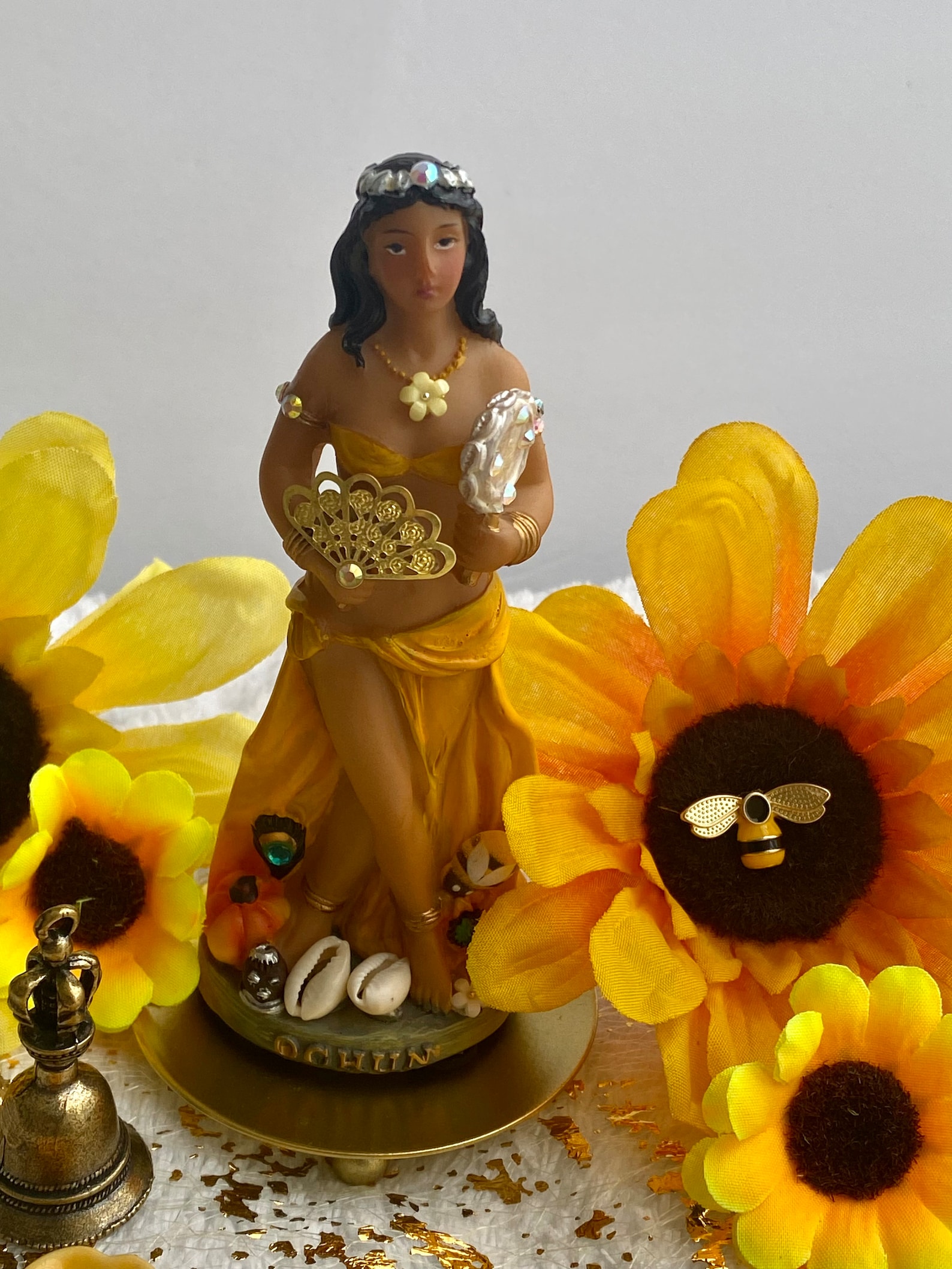 Oshun Statue Altar Set Oshun Goddess Statue Set Oshun Altar Oshun 5 Statue Set 5 Inches Oshun ...