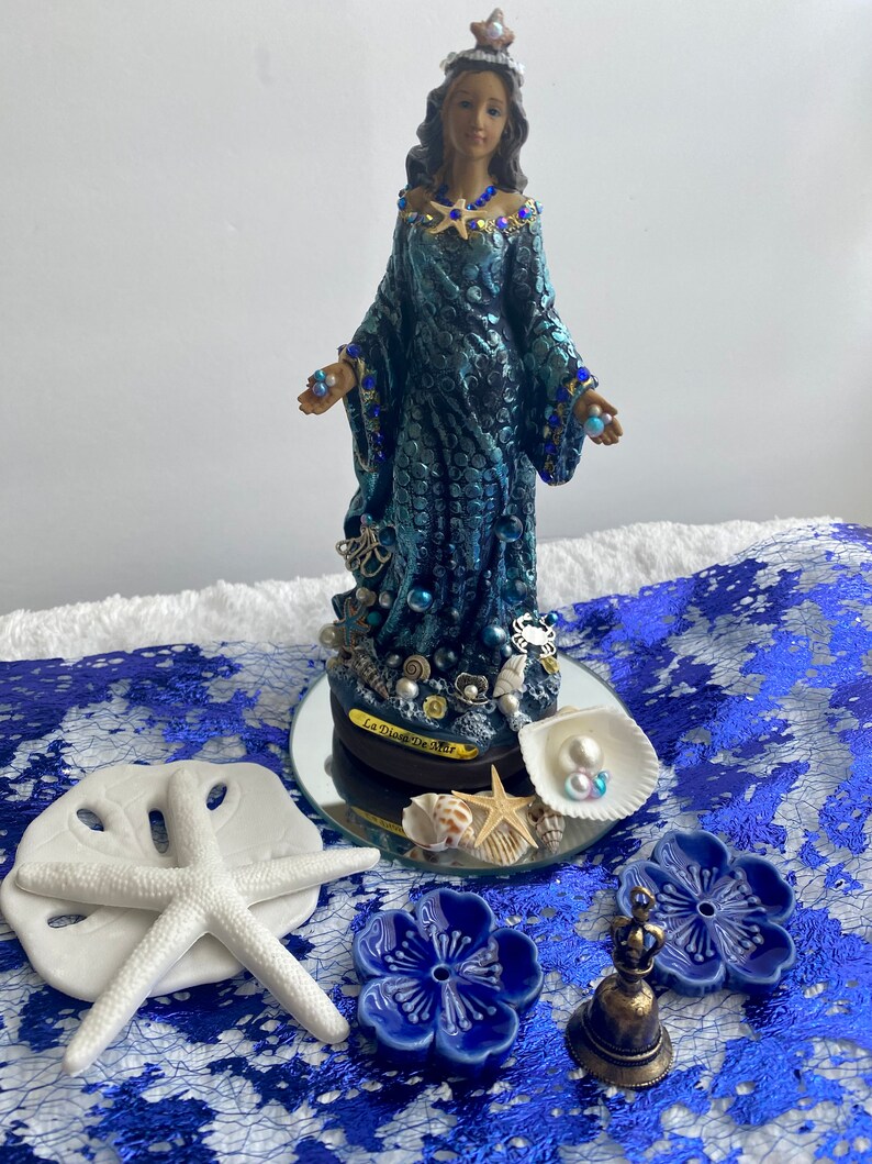 Yemaya Statue Altar Set| Orisha Yemaya Statue Altar Set| Altart Para ...