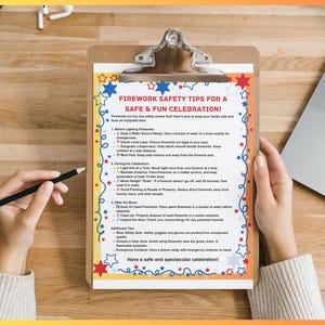Firework Safety Tips Printable for Families | Fun & Safe Celebration ...