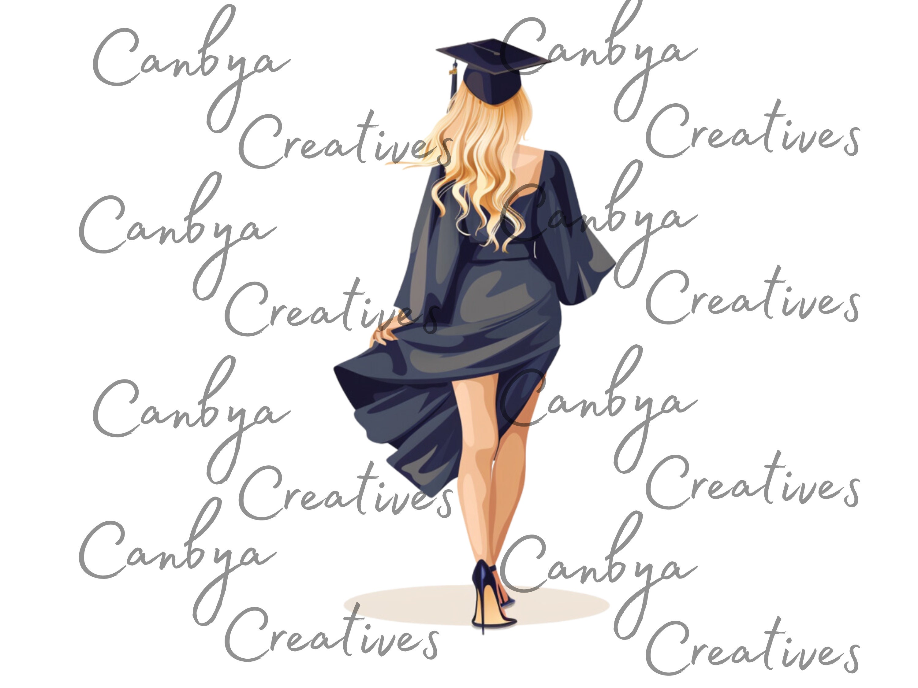 Graduating Blonde Girls Svg Ong Clipart Bundle, Graduation Party ...