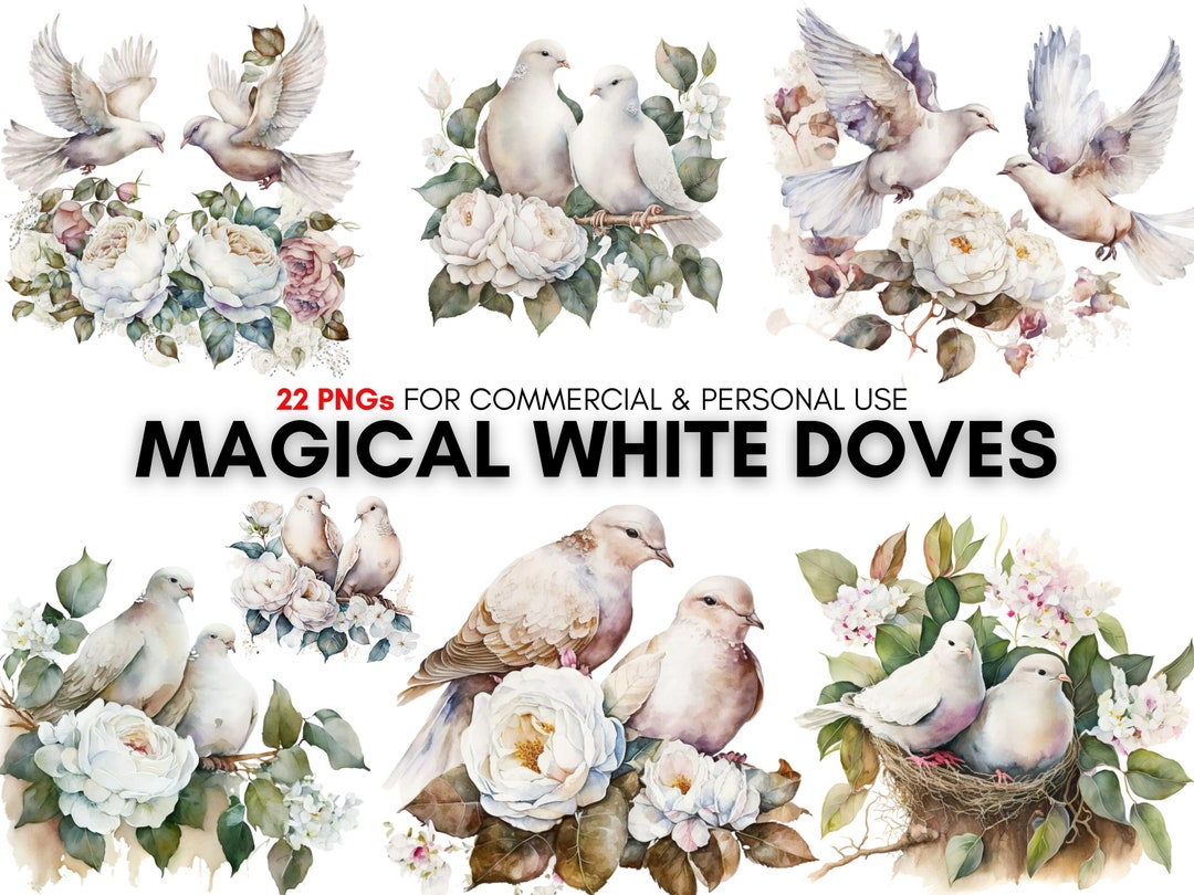 Magical White Doves, Doves, Flowers and Infinity Symbols, Marriage ...