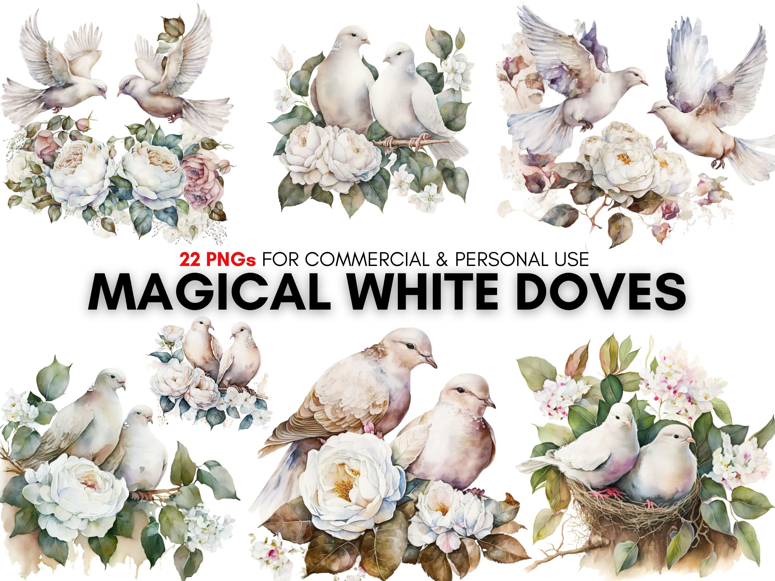 Magical White Doves, Doves, Flowers and Infinity Symbols, Marriage ...