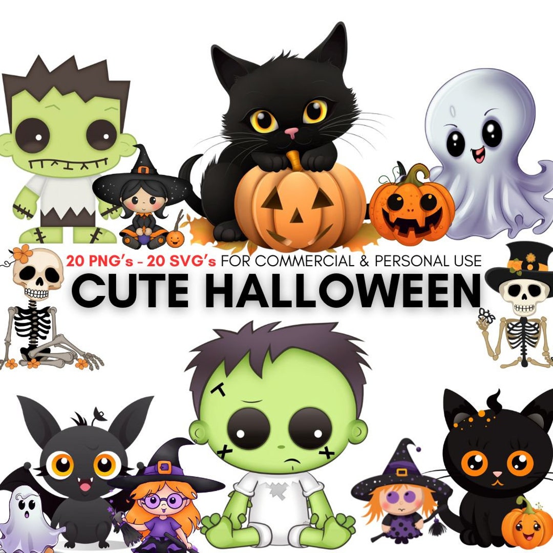 Kawaii Halloween, Cute Halloween, 20 Cute Halloween Svg and 20 Cute ...