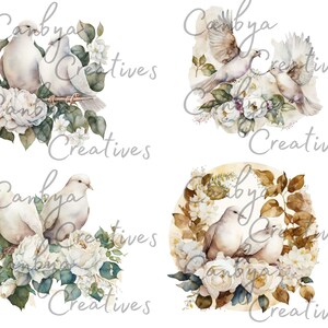 Magical White Doves, Doves, Flowers and Infinity Symbols, Marriage ...