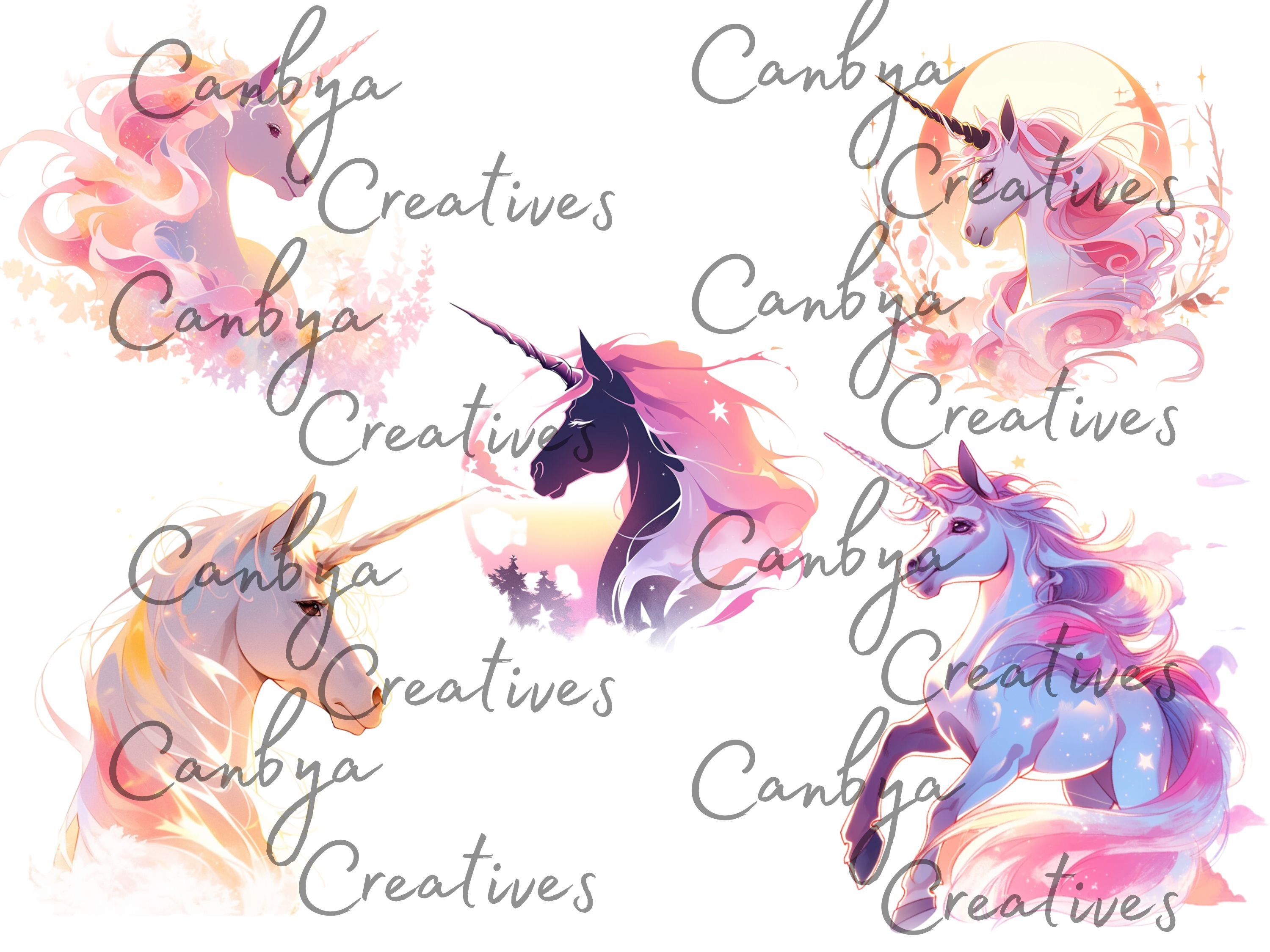 Mythical Creatures Unicorn Clipart Set 23 Unicorn Svg - Etsy