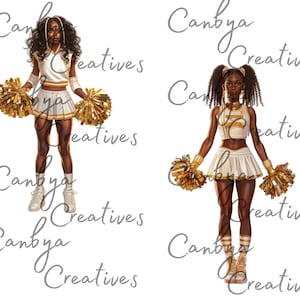 Watercolor African American Cheer Png Svg Clipart, Black Fashion Cheer ...