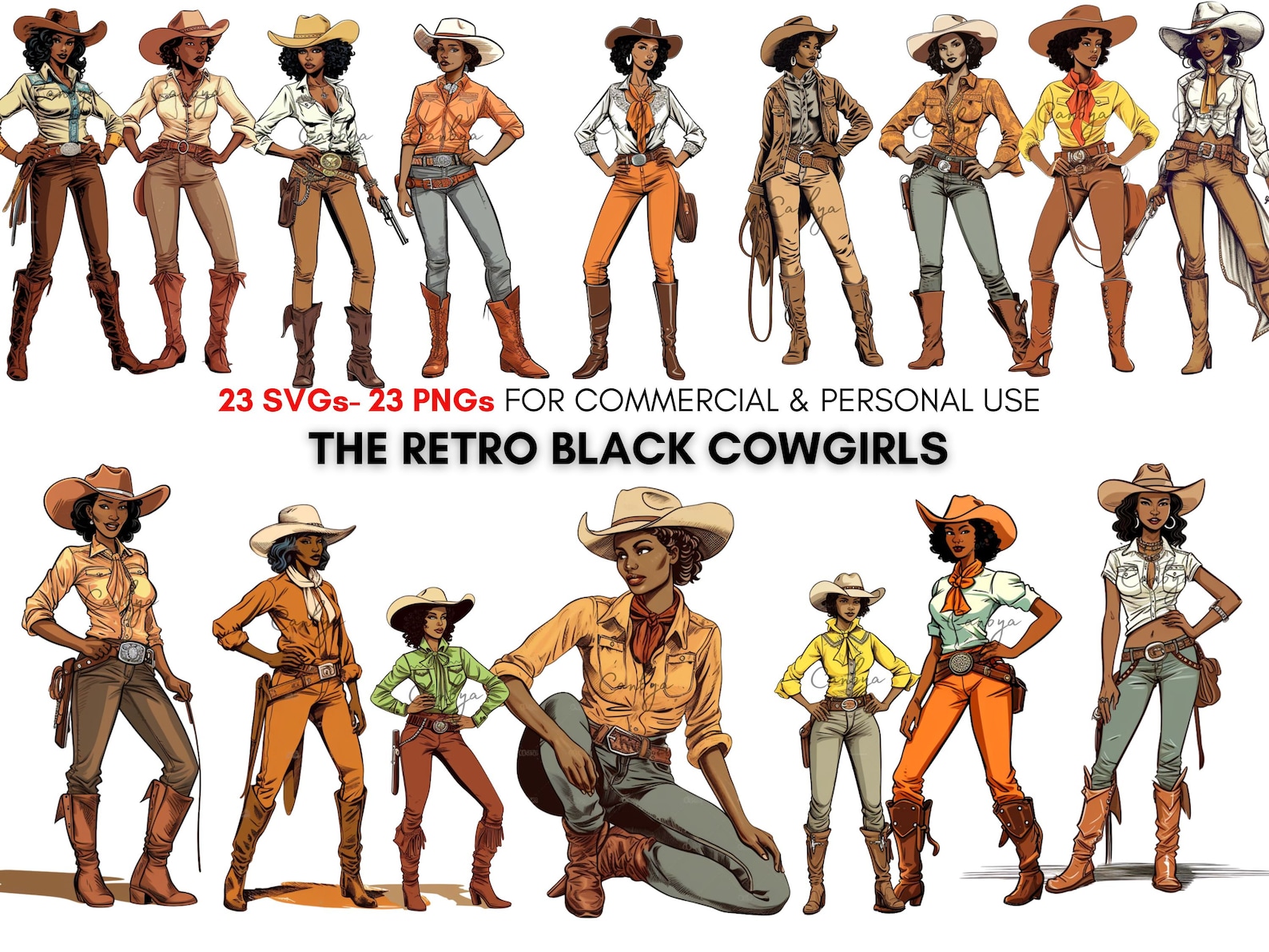 23 African American Cowgirl Svg 's, 23 Black Cowgirl Png 's, Western ...