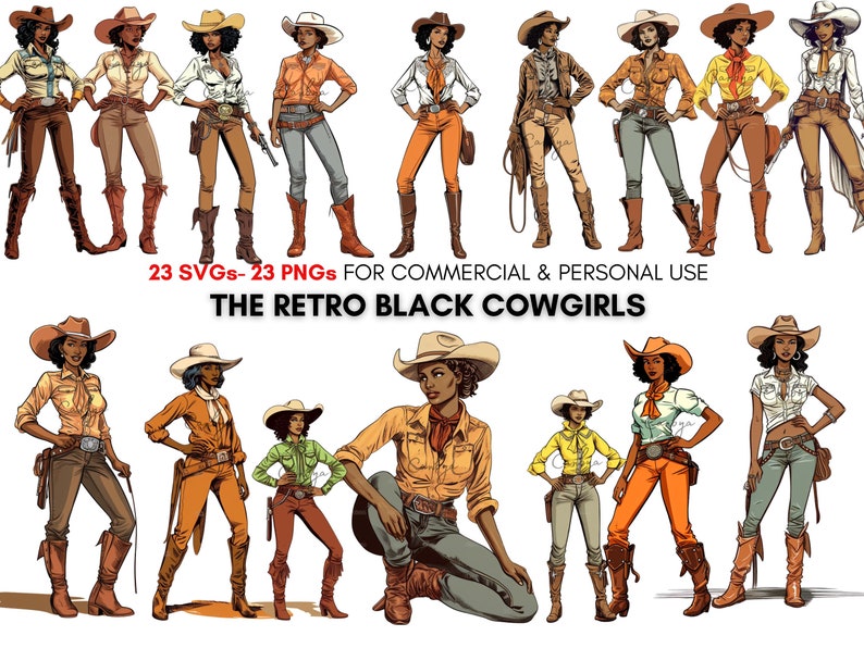 23 African American Cowgirl Svg 's, 23 Black Cowgirl Png 's, Western ...