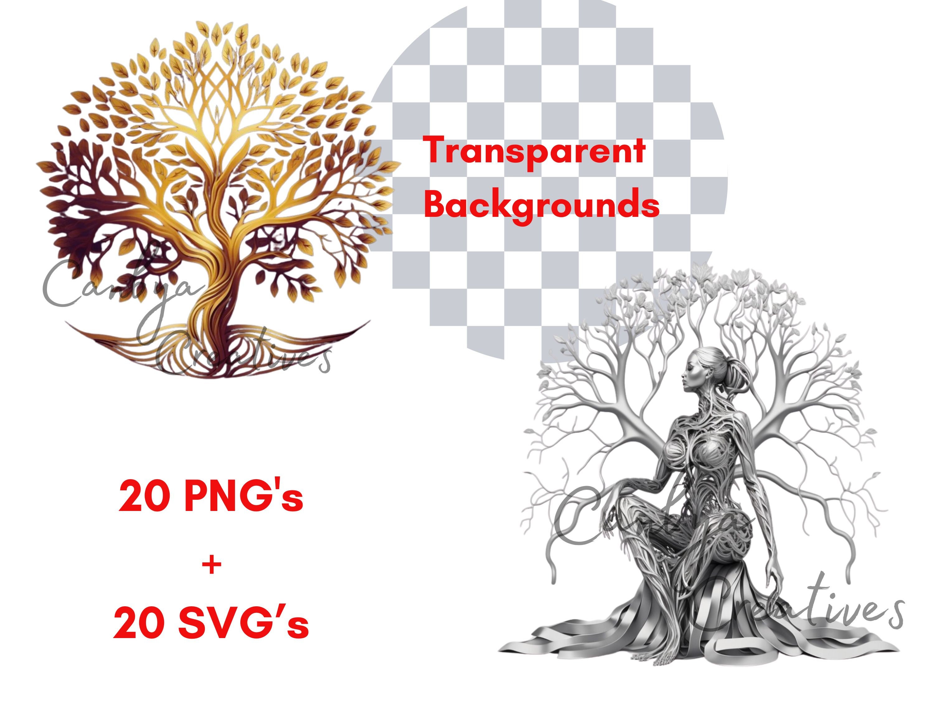 Tree of Life Svg, Tree of Life Png, Silver and Gold Tree of Life ...