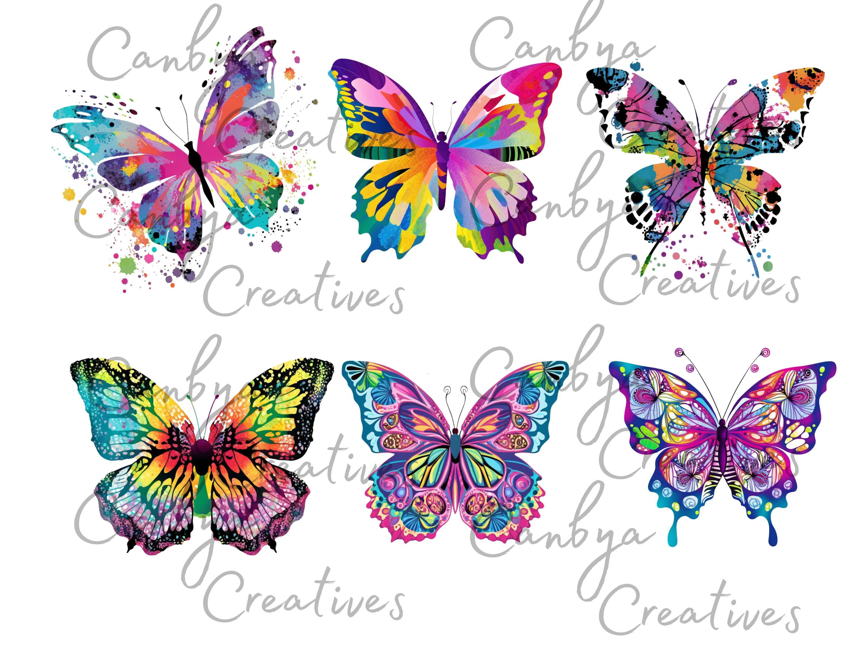 Joyful Watercolor Butterfly, Butterfly Print, Make Your Own Butterfly ...