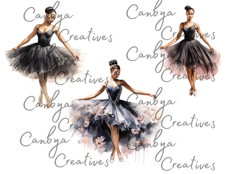 African American Ballet Dancer Png Svg Clipart Bundle, Black Woman ...