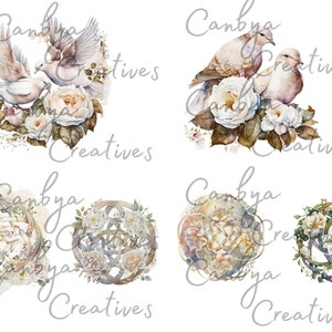 Magical White Doves, Doves, Flowers and Infinity Symbols, Marriage ...
