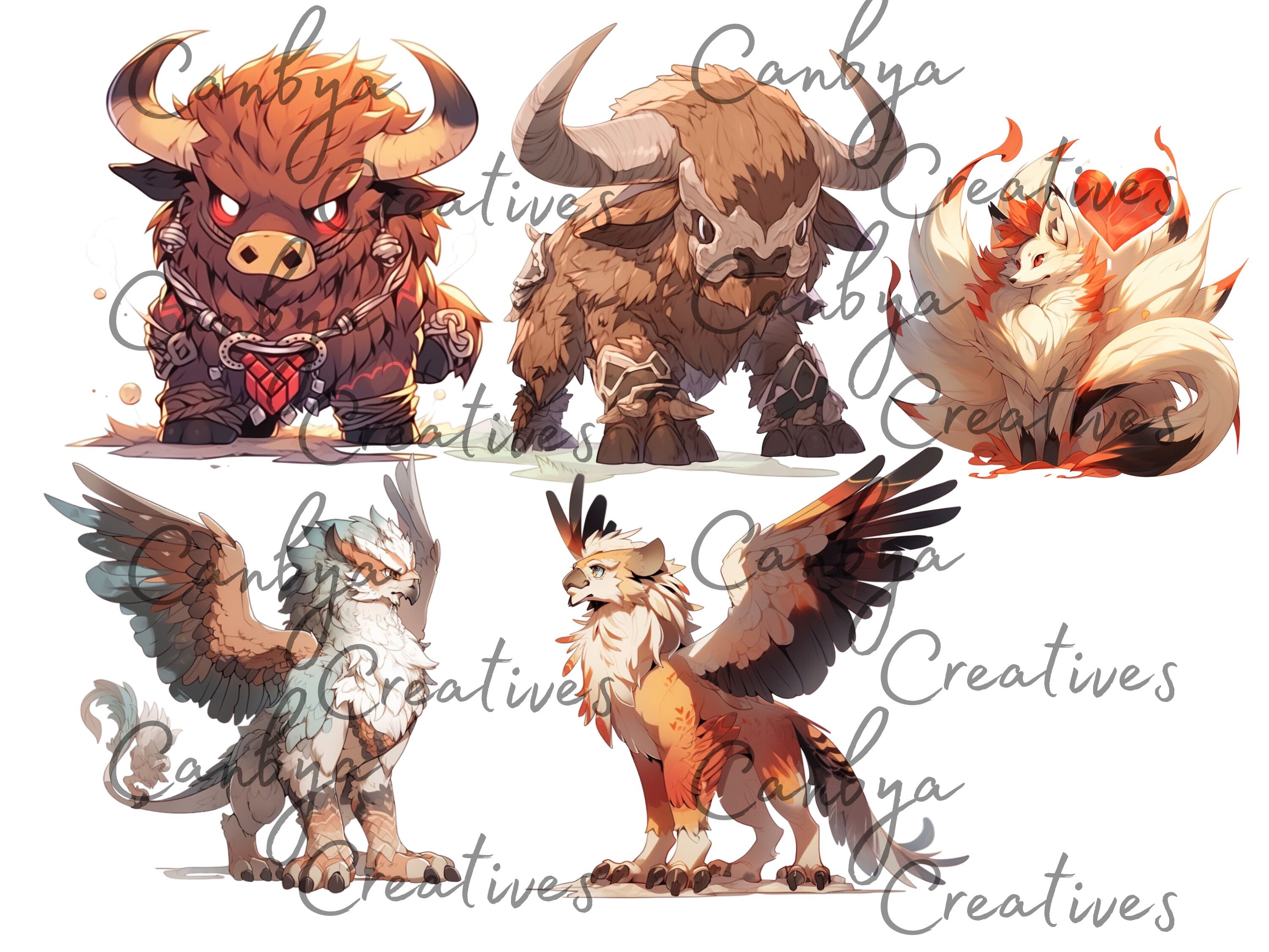 Mythical Creatures, Watercolor Clipart, for Commercial and Personal Use ...