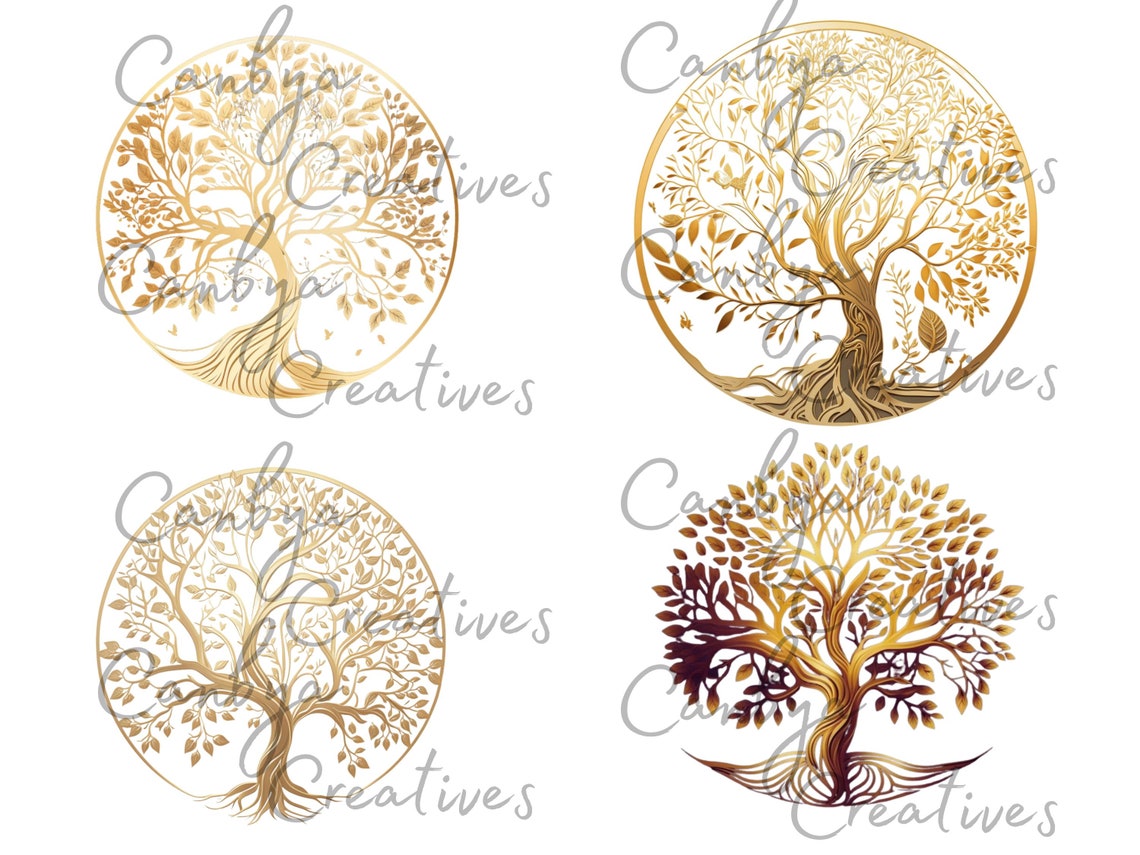 Tree of Life Svg Tree of Life Png Silver and Gold Tree of - Etsy Australia