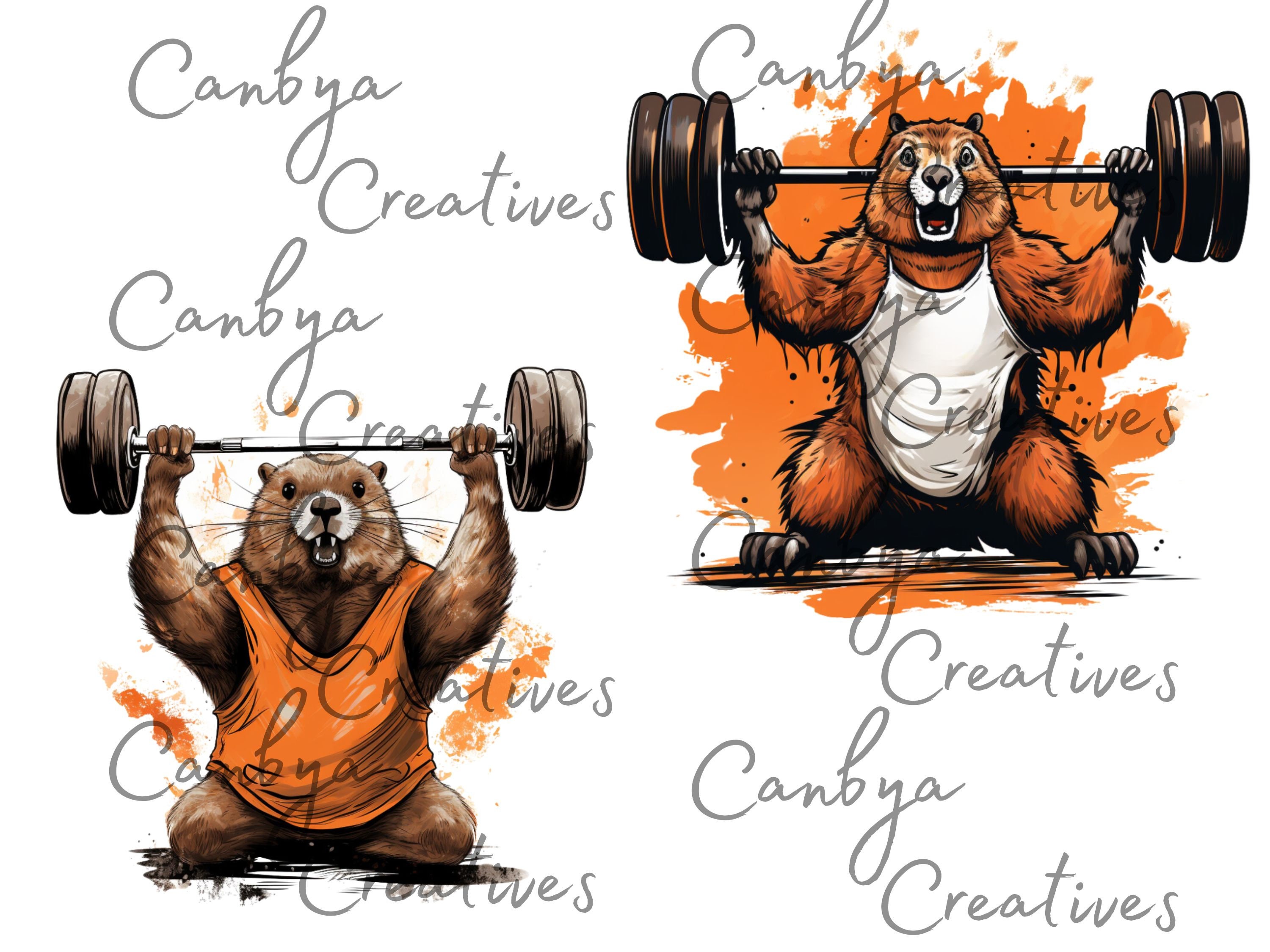 Watercolor Groundhog Day Png Svg Clipart Bundle, Energetic Groundhog ...