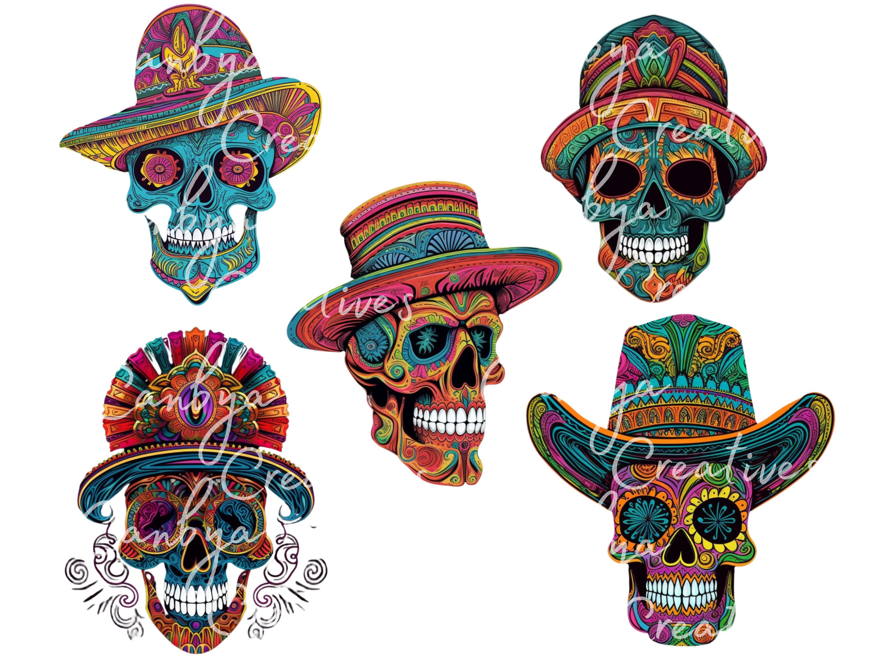 Colorful Sugar Skull Set 20 Sugar Skull Svg's 20 Sugar - Etsy
