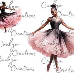 African American Ballet Dancer Png Svg Clipart Bundle, Black Woman ...