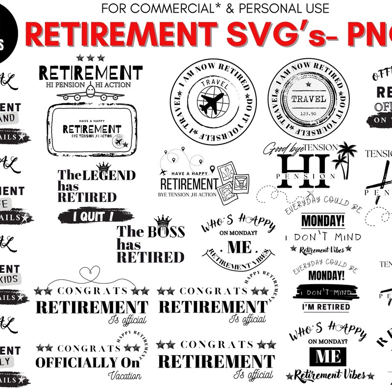 Retired Svg - Etsy