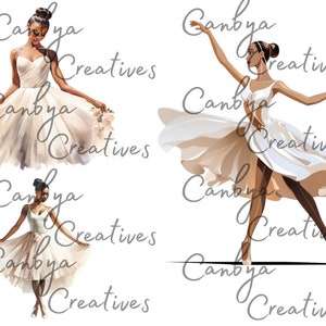 African American Ballet Dancer Png Svg Clipart Bundle, Black Woman ...