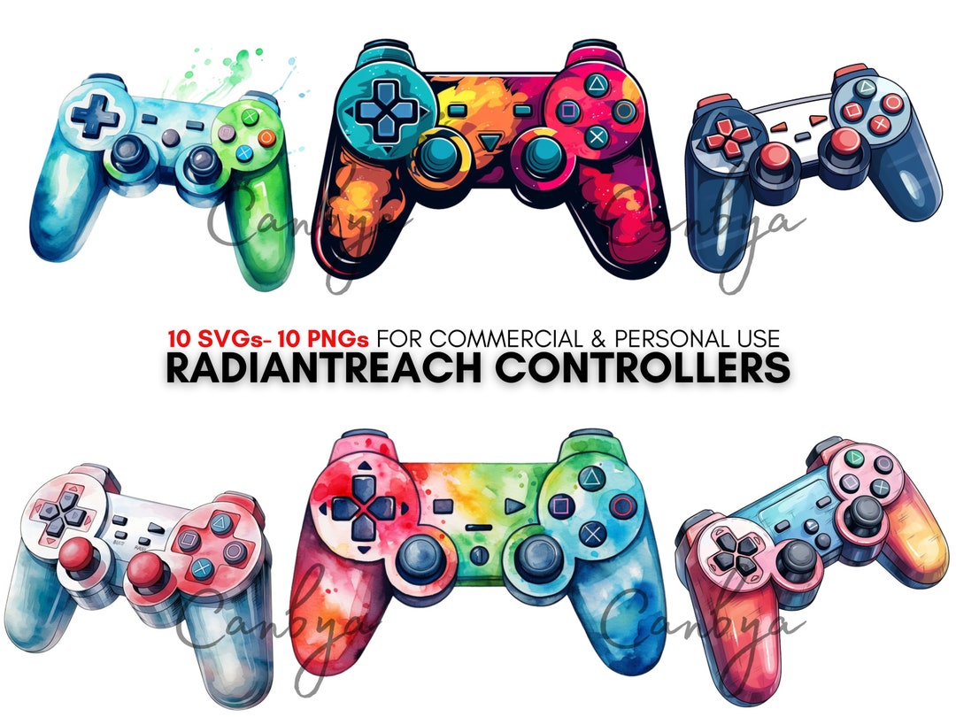 Gaming Controller Clipart Prints, Gaming Art, Gamer Vibes, Radiantreach ...